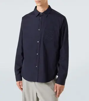 Loewe Logo Cotton Poplin Shirt