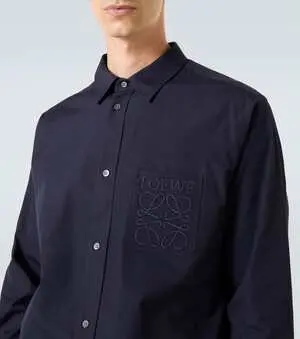Loewe Logo Cotton Poplin Shirt