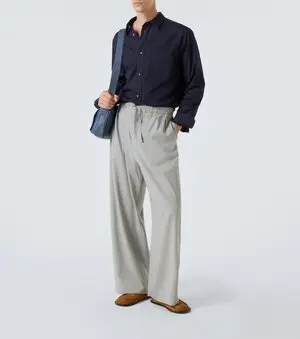 Loewe Logo Cotton Poplin Shirt