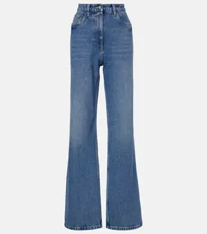 Prada High-rise Wide-leg Jeans - Blue
