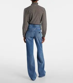 Prada High-rise Wide-leg Jeans - Blue
