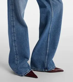 Prada High-rise Wide-leg Jeans - Blue