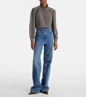 Prada High-rise Wide-leg Jeans - Blue