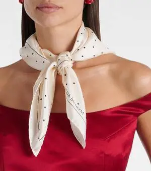 Magda Butrym Polka-dot Silk Scarf