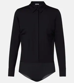 Wolford Cotton-blend Poplin Bodysuit