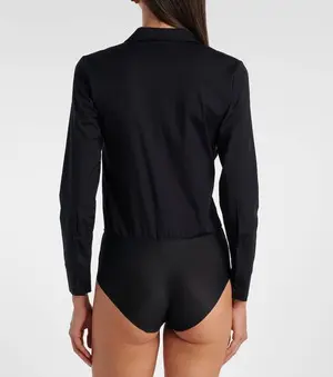 Wolford Cotton-blend Poplin Bodysuit