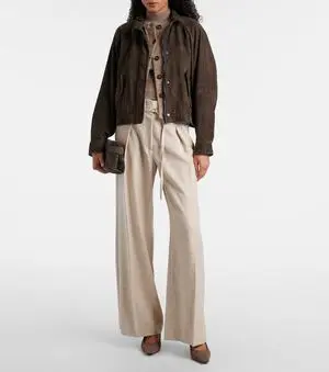 Brunello Cucinelli Embellished Suede Pumps