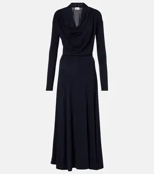 Tove Eadan Draped Jersey Midi Dress - Blue