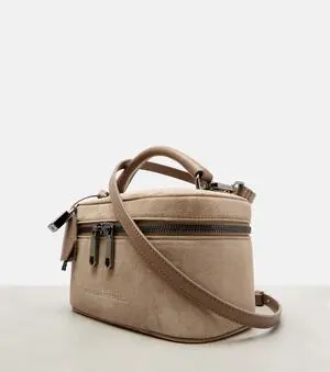 Brunello Cucinelli Small Suede Vanity Bag
