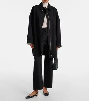 AQUAZZURA Endless Love Leather Slingback Flats - Black