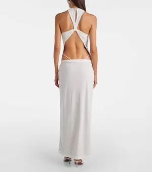 ADRIANA DEGREAS Open-back Maxi Dress