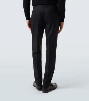 LARDINI Single-pleated Wool Trousers