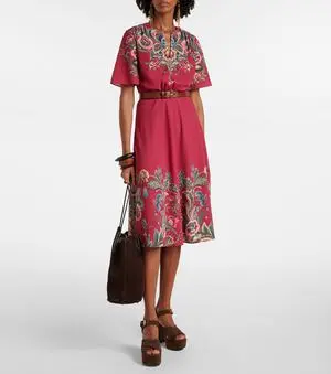 Etro Paisley Crêpe Jersey Maxi Dress - Red