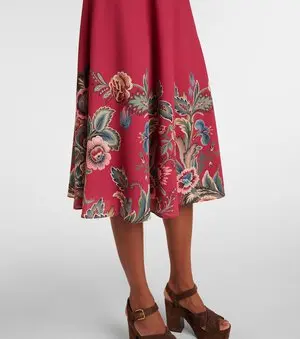 Etro Paisley Crêpe Jersey Maxi Dress - Red
