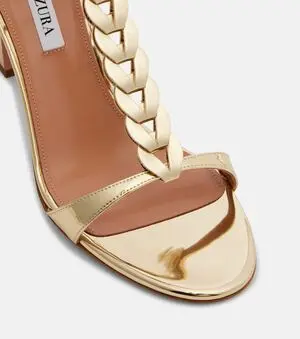 AQUAZZURA Destiny Gladiator 85 Leather Sandals