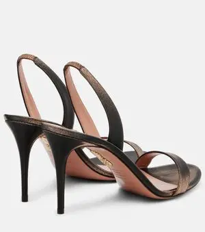 AQUAZZURA So Nude 85 Leather Slingback Sandals