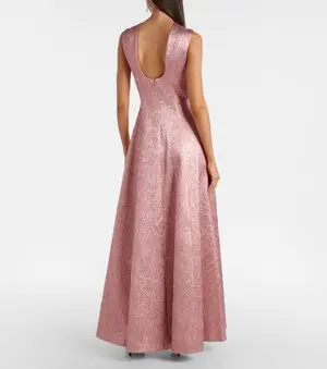 EMILIA WICKSTEAD Nodin Open-back Cloqué Gown