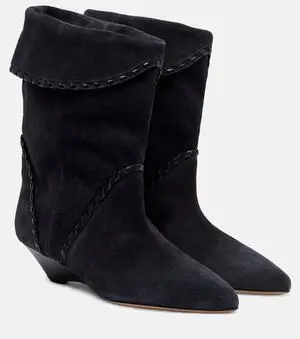 Isabel Marant Étoile Edoa 45 Suede Ankle Boots - Black