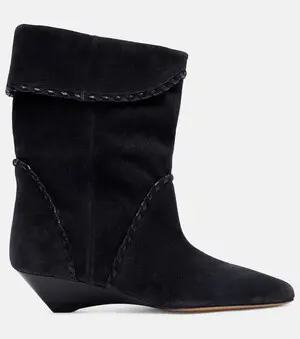 Isabel Marant Étoile Edoa Suede Ankle Boots - Black