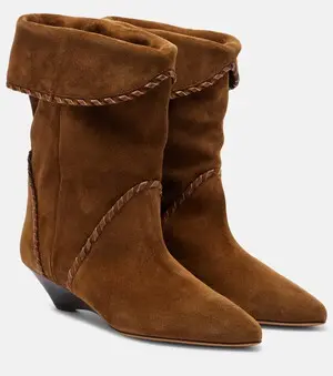 Isabel Marant Étoile Edoa 45 Suede Ankle Boots Brown