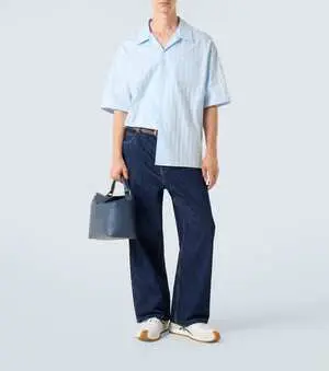 Loewe Jacquard Logo Cotton Bowling Shirt