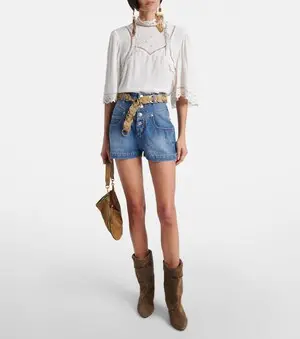 Isabel Marant Étoile High-rise Denim Shorts - Blue