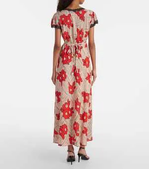 Rixo Clarice Floral Midi Dress