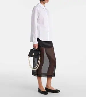 Hogan Olympia Leather Ballerina Flats - Black