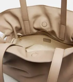 Loewe Flamenco Large Leather Clutch - Beige