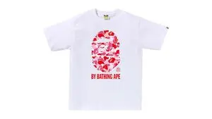 A BATHING APE Abc Camo By Bathing Ape Tee Shirt (ss25) White/pink