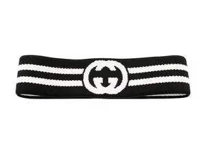 Gucci Interlocking Gg Headband - Black/white