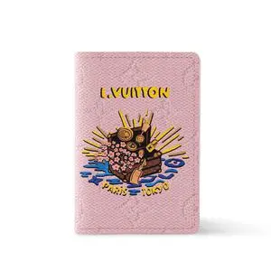 LOUIS VUITTON Monogram Souvenir Passport Cover - Pink