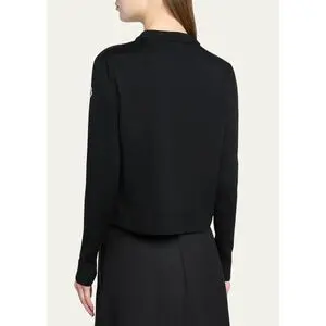 Moncler Padded Wool Zip-up Cardigan - Black