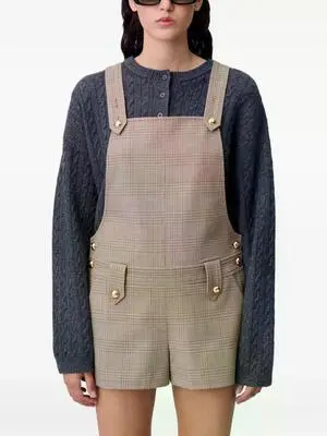 Claudie Pierlot Checked Dungaree Playsuit