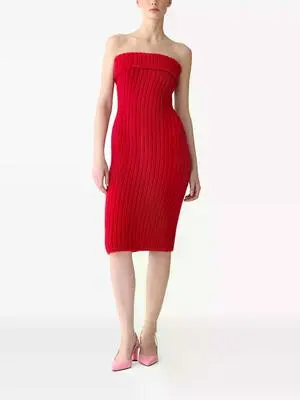 Carolina Herrera Ribbed-knit Midi Dress