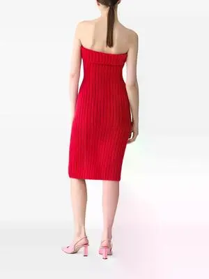 Carolina Herrera Ribbed-knit Midi Dress