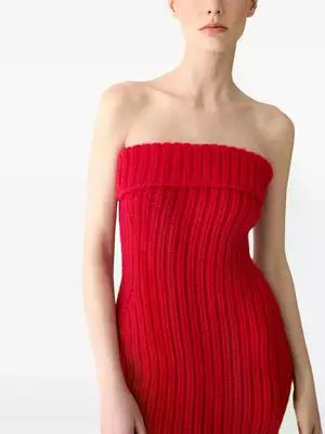 Carolina Herrera Ribbed-knit Midi Dress