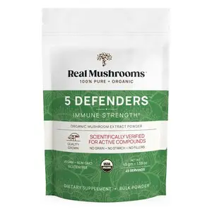 REAL MUSHROOMS 5 Defenders Mushroom Extract Blend Powder 45 Grams - One-color