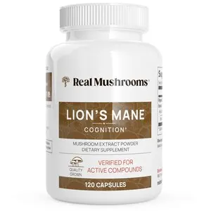 REAL MUSHROOMS Lion's Mane Extract Capsules 120 Capsules - One-color