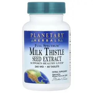 PLANETARY HERBALS Milk Thistle Seed Extract Full Spectrum 60 Tablets - One-color