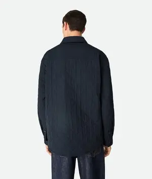 Bottega Veneta Quilted Cotton Overshirt - Midnight Blue
