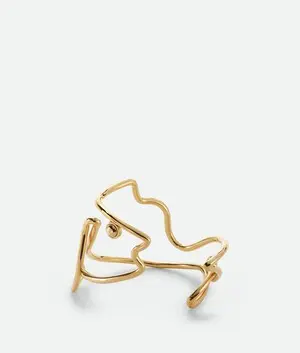 BOTTEGA  VENETA Fish Cuff Bracelet - Yellow Gold