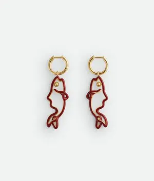 BOTTEGA  VENETA Fish Earrings - Syrup