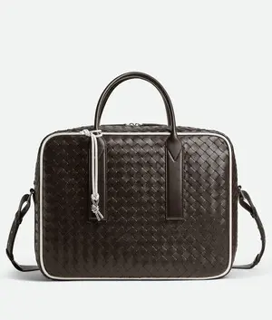 BOTTEGA  VENETA Bottega Veneta Intrecciato Getaway Weekender - Fondant/white