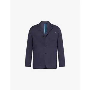Paul Smith Notch-lapels Regular-fit Stretch-cotton Blazer - Navy