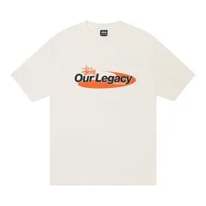 StÜssy X Our Legacy Work Shop Swirl Tee - Cream
