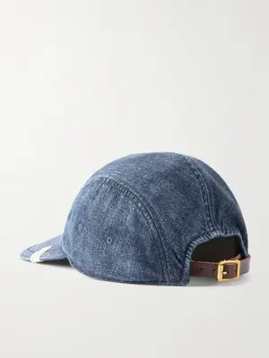 Visvim Logo-AppliquéD Denim Camp Cap - Blue | Editorialist