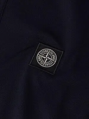 Stone Island Organic Cotton-blend Piqué Polo Shirt - Blue