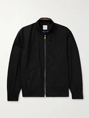 Paul Smith Wool-twill Bomber Jacket - Black