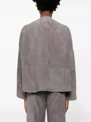 FORTE_FORTE Suede Jacket - Grey